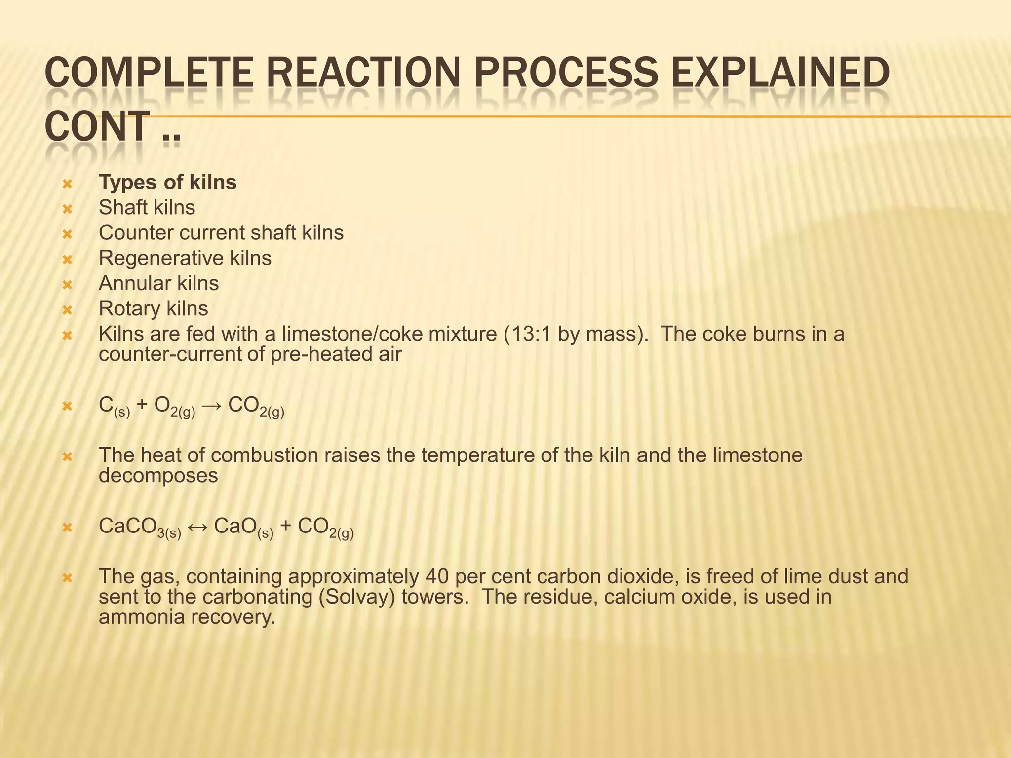 Manufacturing of sodium carbonate using solvay process | PPTX