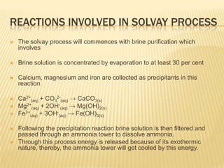 Manufacturing of sodium carbonate using solvay process | PPTX