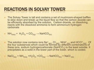 Manufacturing of sodium carbonate using solvay process | PPTX