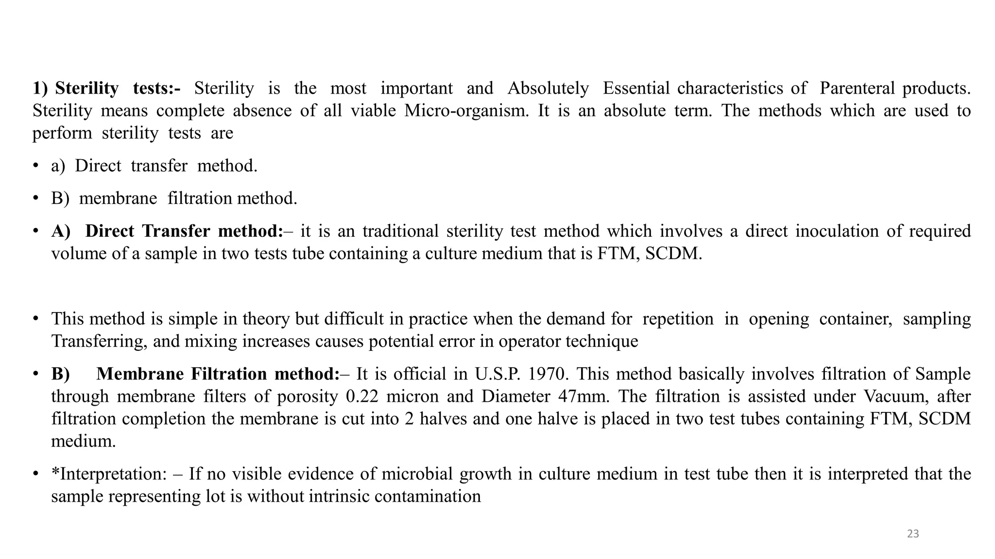 Manufacturing of sterile preparations | PDF