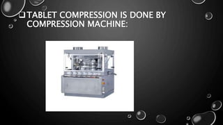Manufacturing of tablets | PPTX
