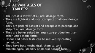 Manufacturing of tablets | PPTX