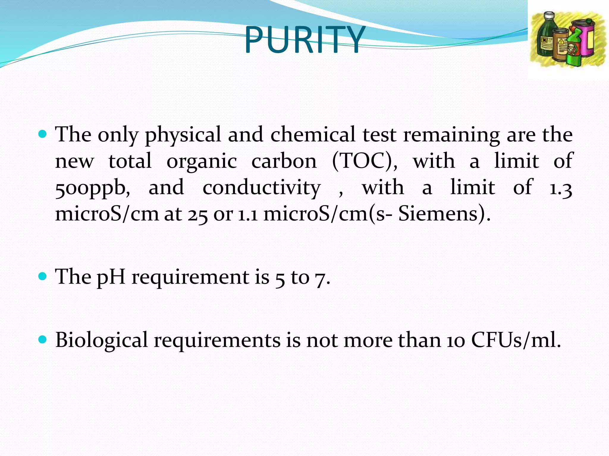Manufacturing of water for injection | PPTX
