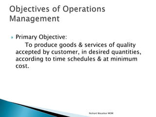 Manufacturing & operations management | PPTX