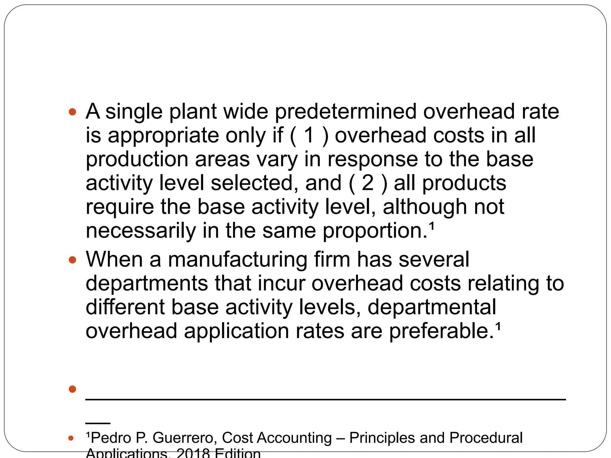 Manufacturing Overhead - Departmentalizatio- 2023.ppt