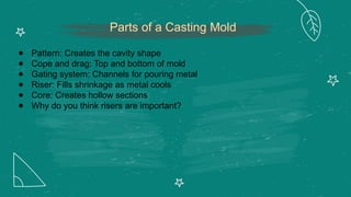 manufacturing process about casting and definition of manufacturing .pptx