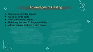manufacturing process about casting and definition of manufacturing .pptx