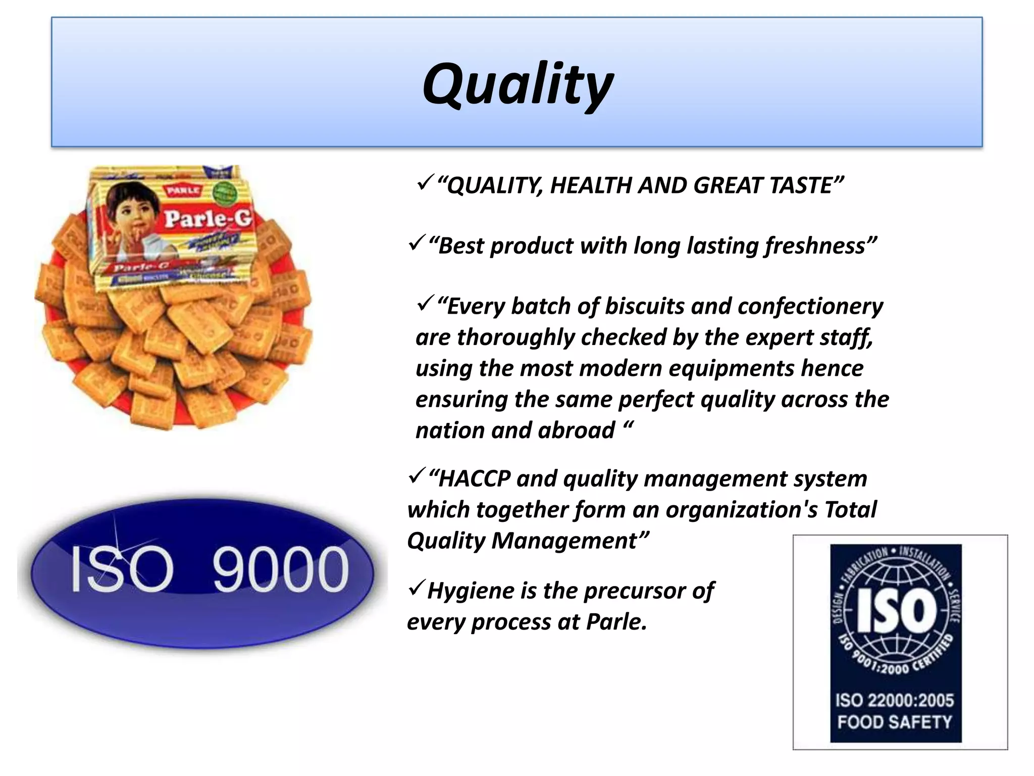 Manufacturing process of Parle | PPTX