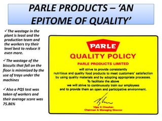 Manufacturing process of Parle | PPTX