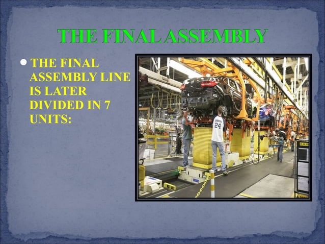 Manufacturing process & assembly of automobile | PPT | Manufacturing ...