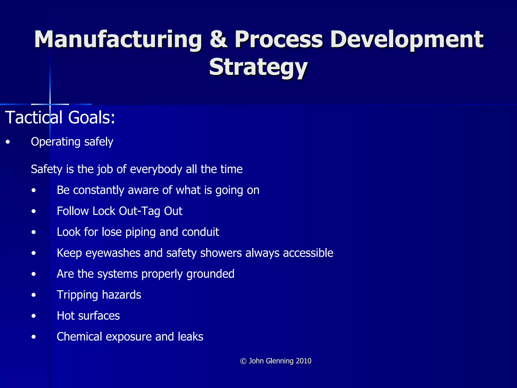 Manufacturing & Process Development Strategy | PPT