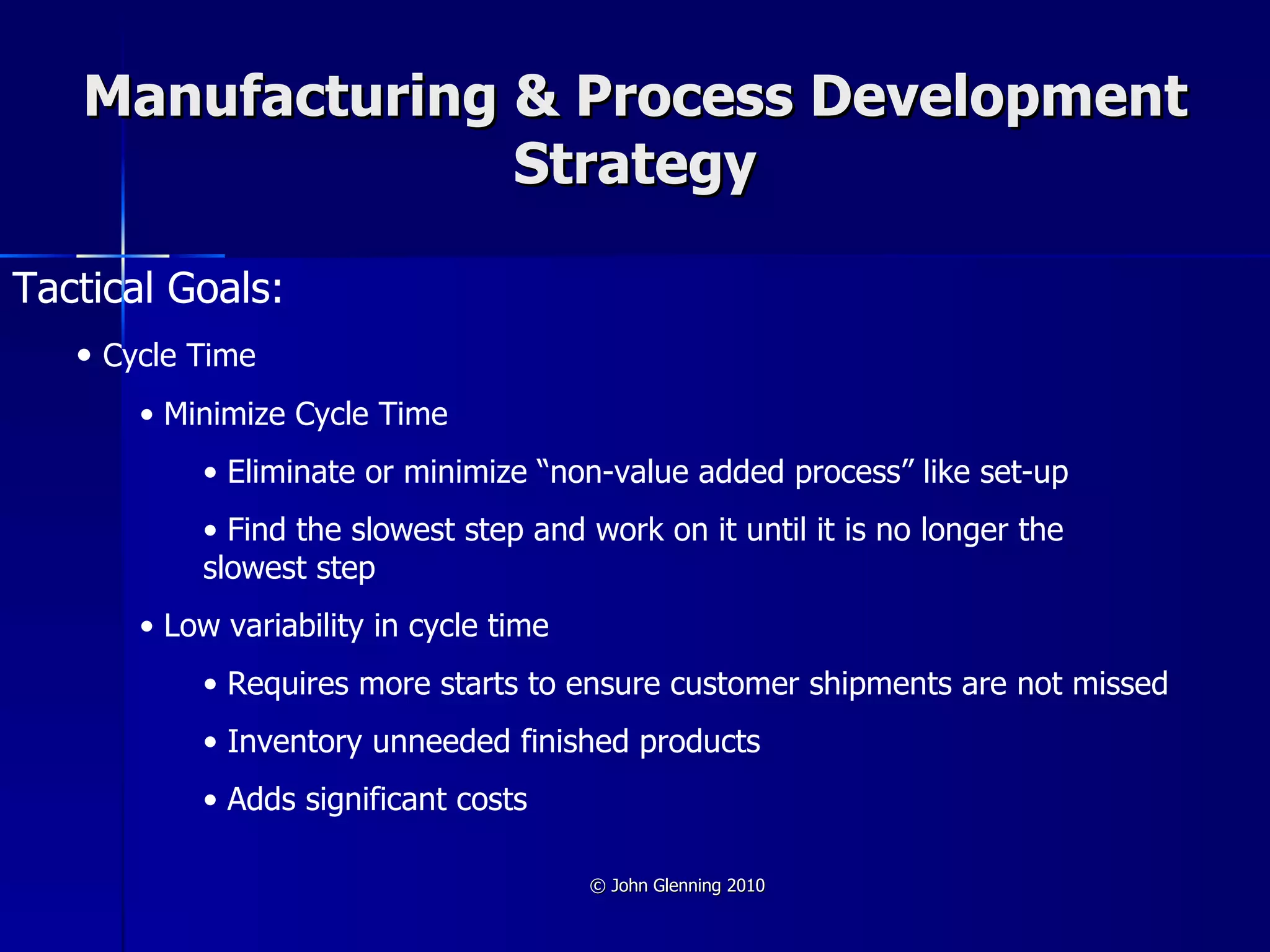 Manufacturing & Process Development Strategy | PPT