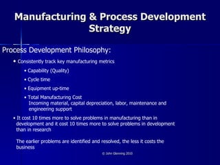 Manufacturing & Process Development Strategy | PPT