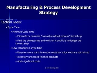 Manufacturing & Process Development Strategy | PPT