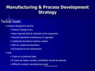 Manufacturing & Process Development Strategy | PPT