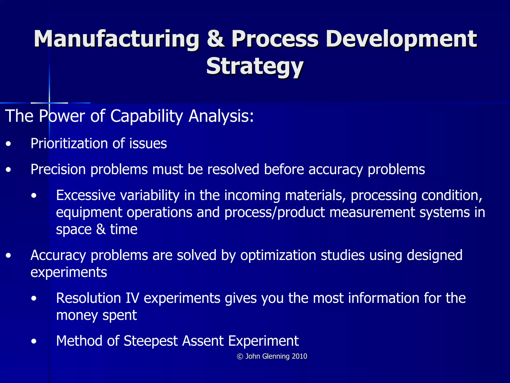 Manufacturing & Process Development Strategy | PPT