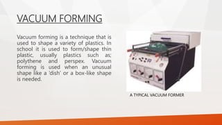 Manufacturing processes of plastics | PPTX