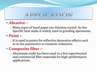 Manufacturing process of alumina | PPTX