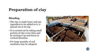 Manufacturing process of bricks | PPTX