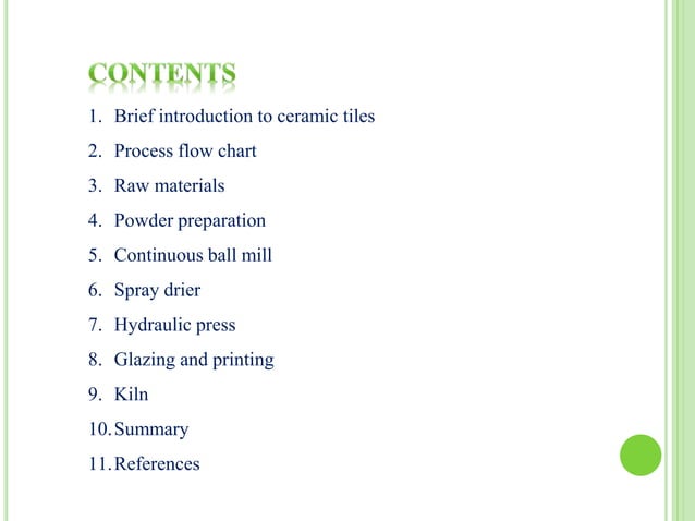 Manufacturing process of ceramic tiles | PPTX | Interior Decorating ...