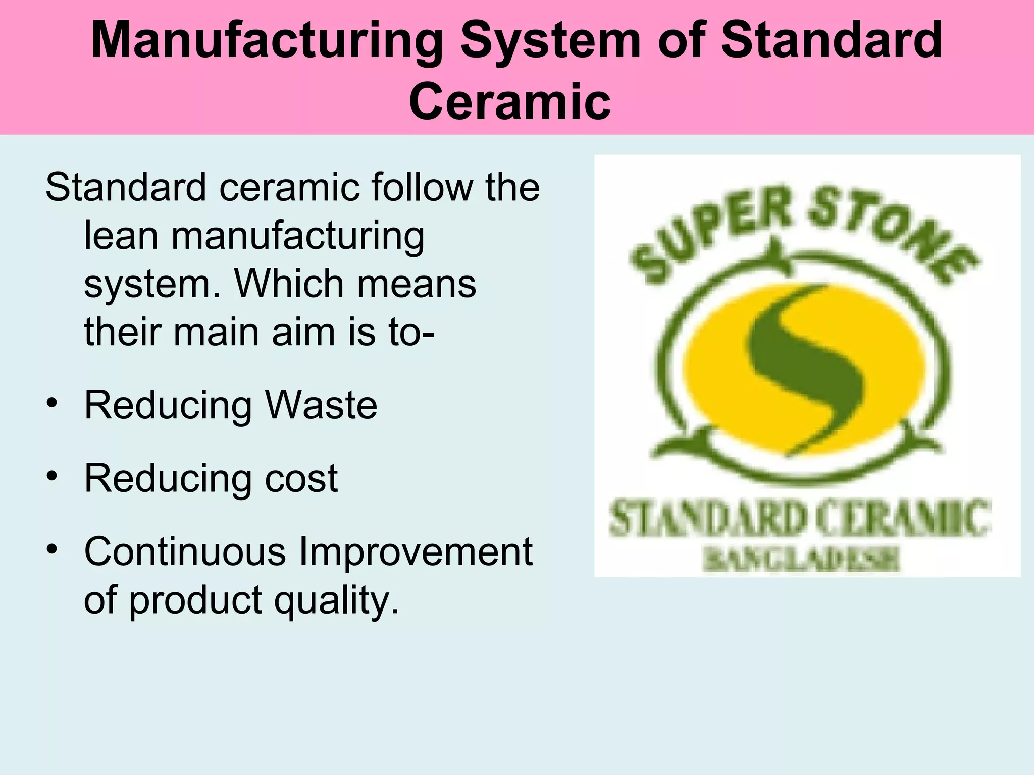 Manufacturing process of ceramic tiles | PPT