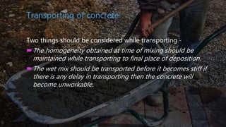 Manufacturing process of concrete (for civil engineering) | PPTX ...