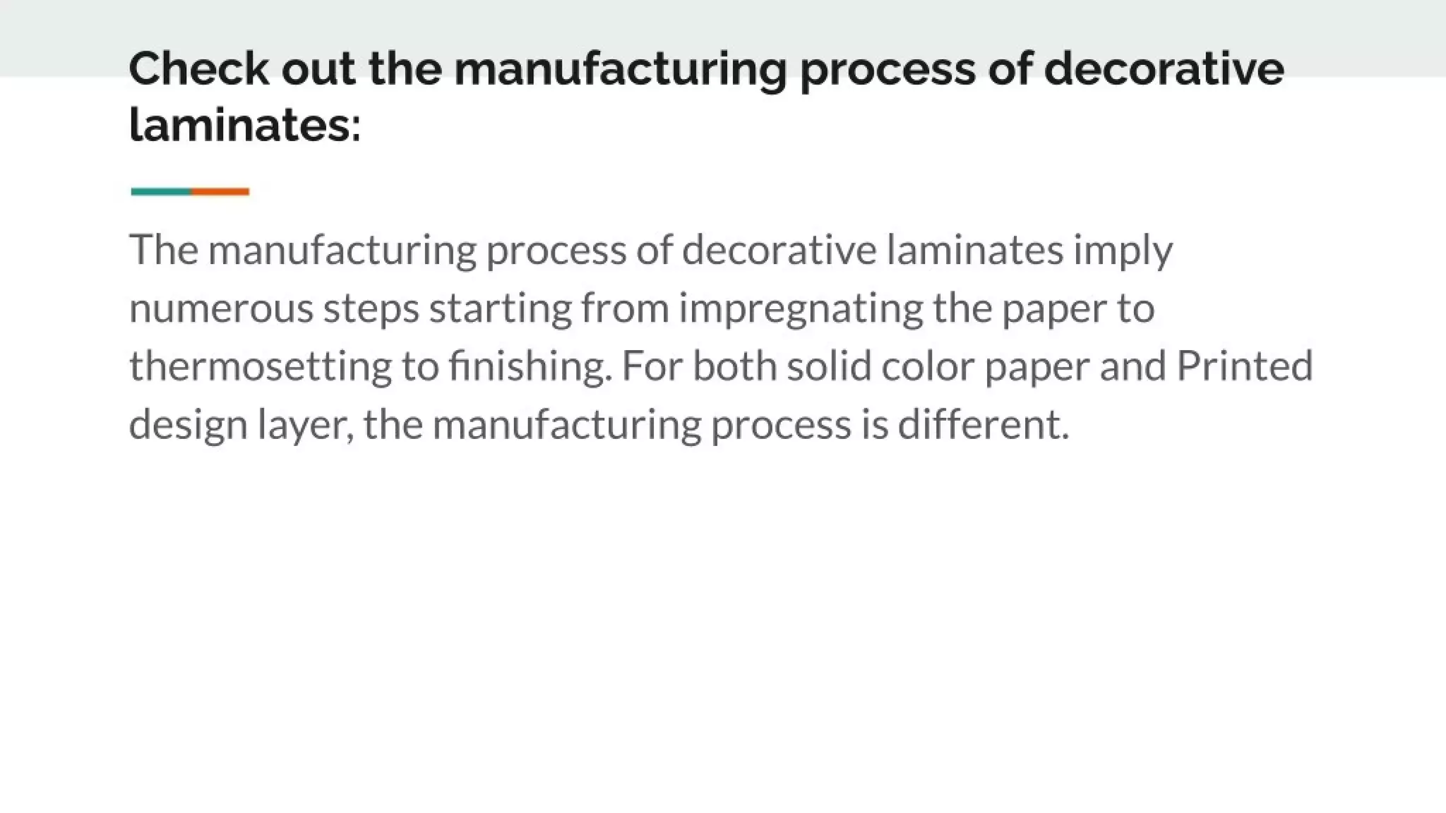 Manufacturing Process of Decorative Laminates - The Ultimate Guide | PPT