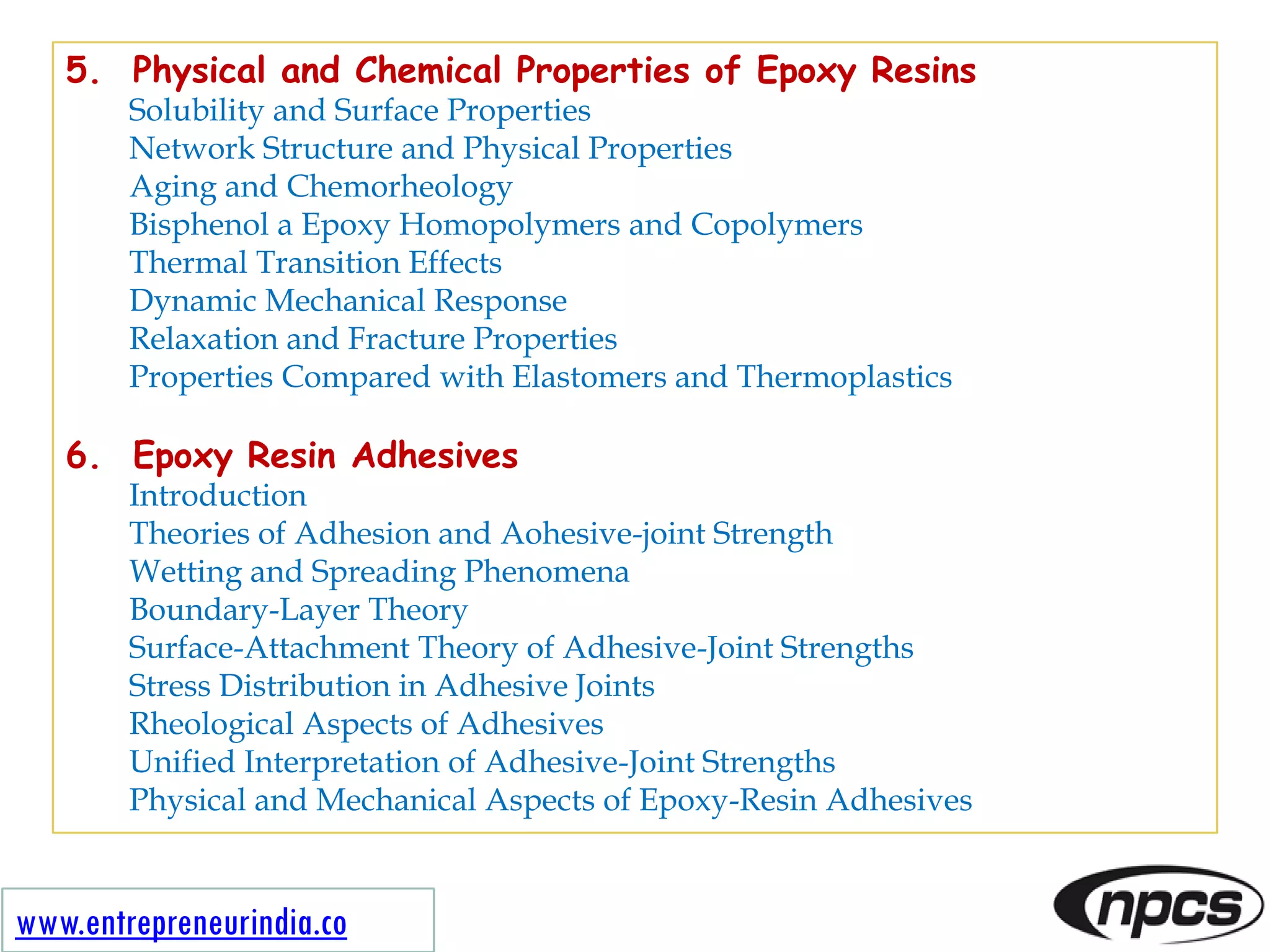 Manufacturing Process of Epoxy Resins with Formulation (Synthesis ...