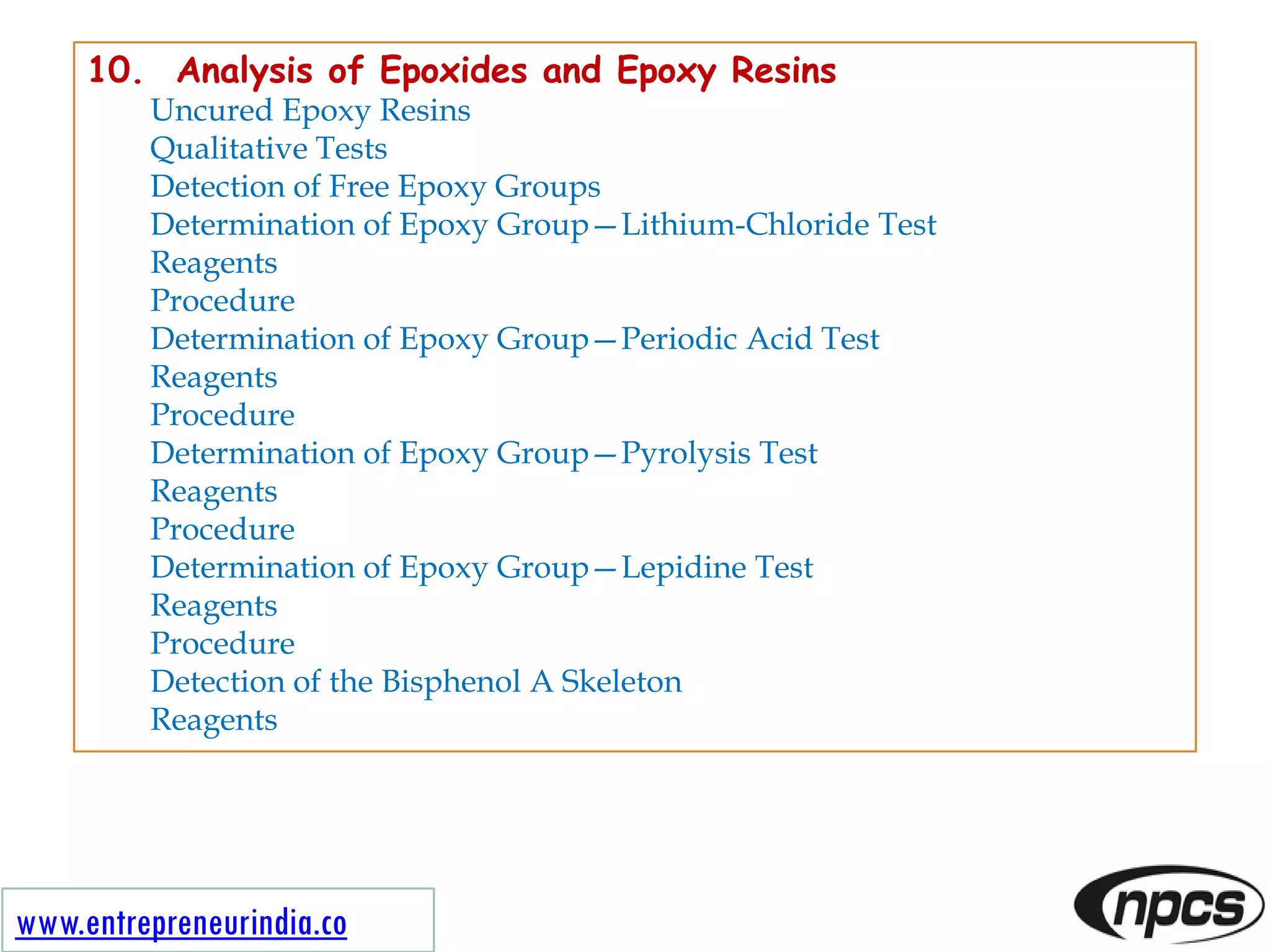 Manufacturing Process of Epoxy Resins with Formulation (Synthesis ...
