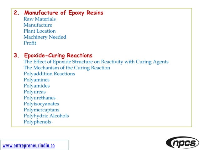 Manufacturing Process of Epoxy Resins with Formulation (Synthesis ...