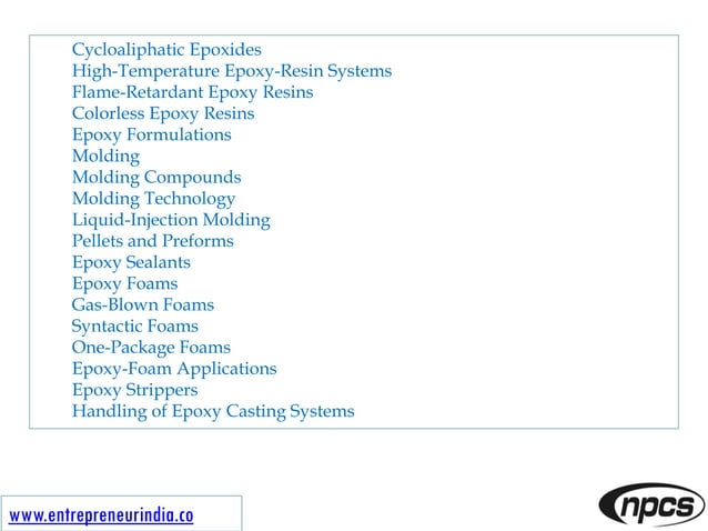 Manufacturing Process of Epoxy Resins with Formulation (Synthesis ...