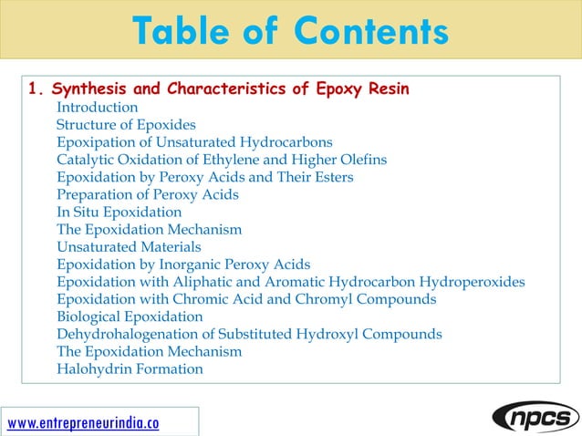 Manufacturing Process of Epoxy Resins with Formulation (Synthesis ...
