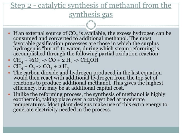 Manufacturing process of methanol | PPTX | Chemistry | Science