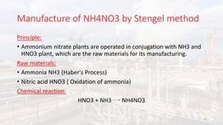 Manufacturing process of n ox, hno3 and nh4 salts | PPT