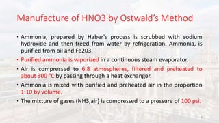 Manufacturing process of n ox, hno3 and nh4 salts | PPT