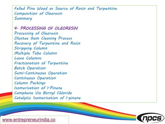 Manufacturing Process of Rosin, Terpene, Tall Oil, Resin & Dimer Acids ...