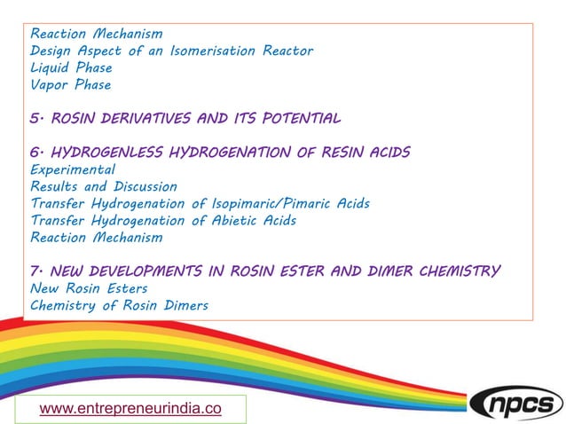 Manufacturing Process of Rosin, Terpene, Tall Oil, Resin & Dimer Acids ...