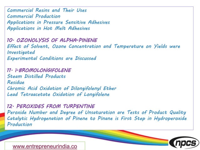 Manufacturing Process of Rosin, Terpene, Tall Oil, Resin & Dimer Acids ...