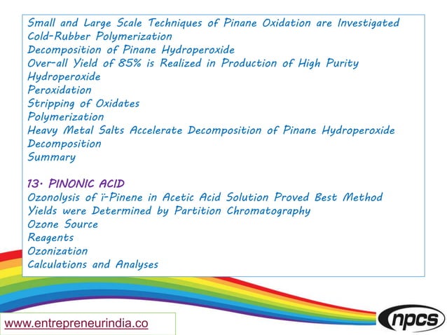 Manufacturing Process of Rosin, Terpene, Tall Oil, Resin & Dimer Acids ...