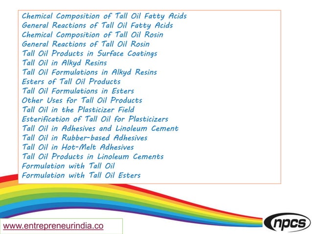 Manufacturing Process of Rosin, Terpene, Tall Oil, Resin & Dimer Acids ...