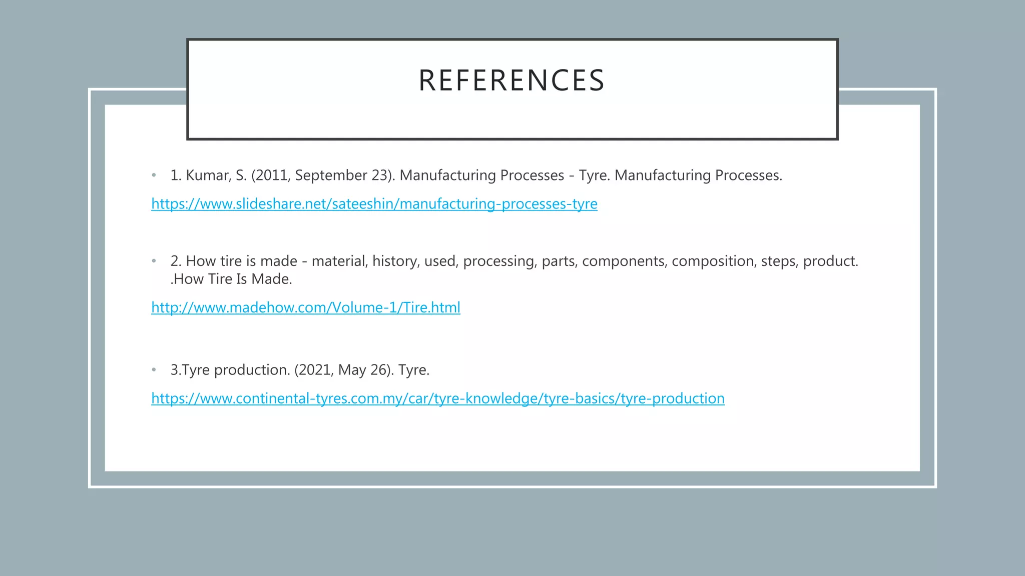 Manufacturing Process of Tyre | PPTX