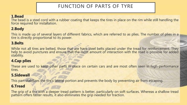 Manufacturing Process of Tyre | PPTX | Civil Engineering Industry ...