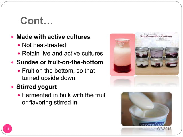 Manufacturing process of yogurt and dahi | PPTX | Desserts and Baking ...