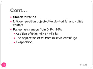 Manufacturing process of yogurt and dahi | PPTX