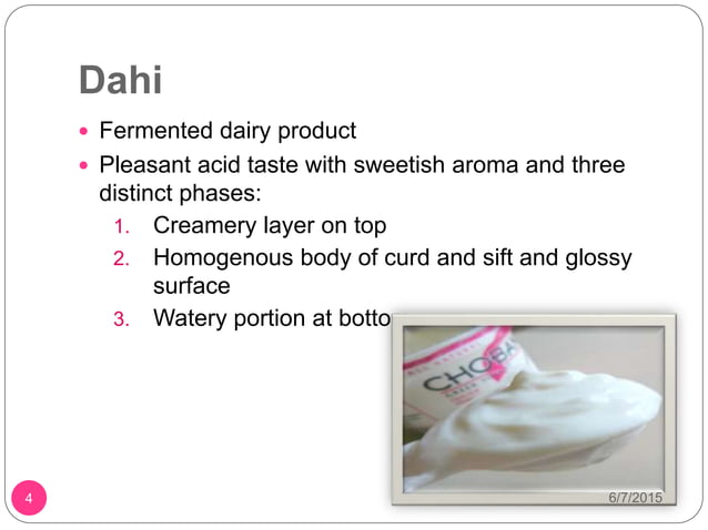 Manufacturing process of yogurt and dahi | PPTX | Desserts and Baking | Food & Drink