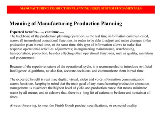 Manufacturing Production Planning AI - ERP system | PPTX