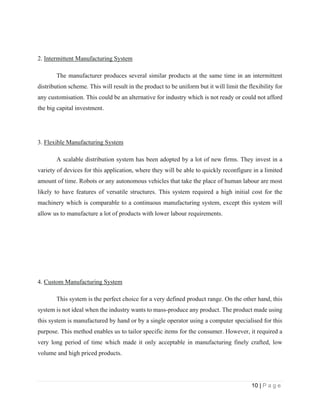 Manufacturing Process Project | PDF