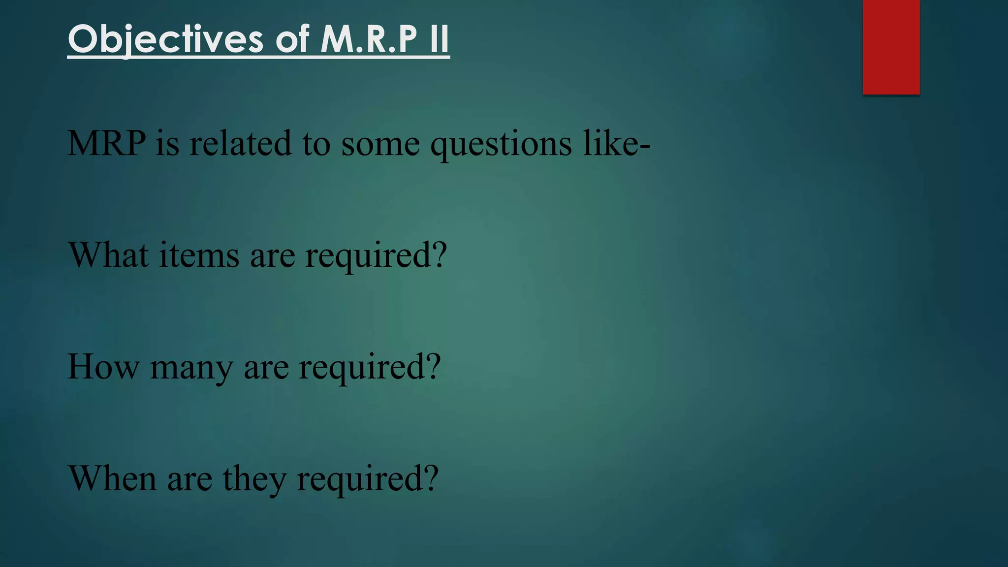Manufacturing resource planning and capacity resource planning ppt | PPTX