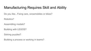 Manufacturing Resources for Your Classroom | PPTX