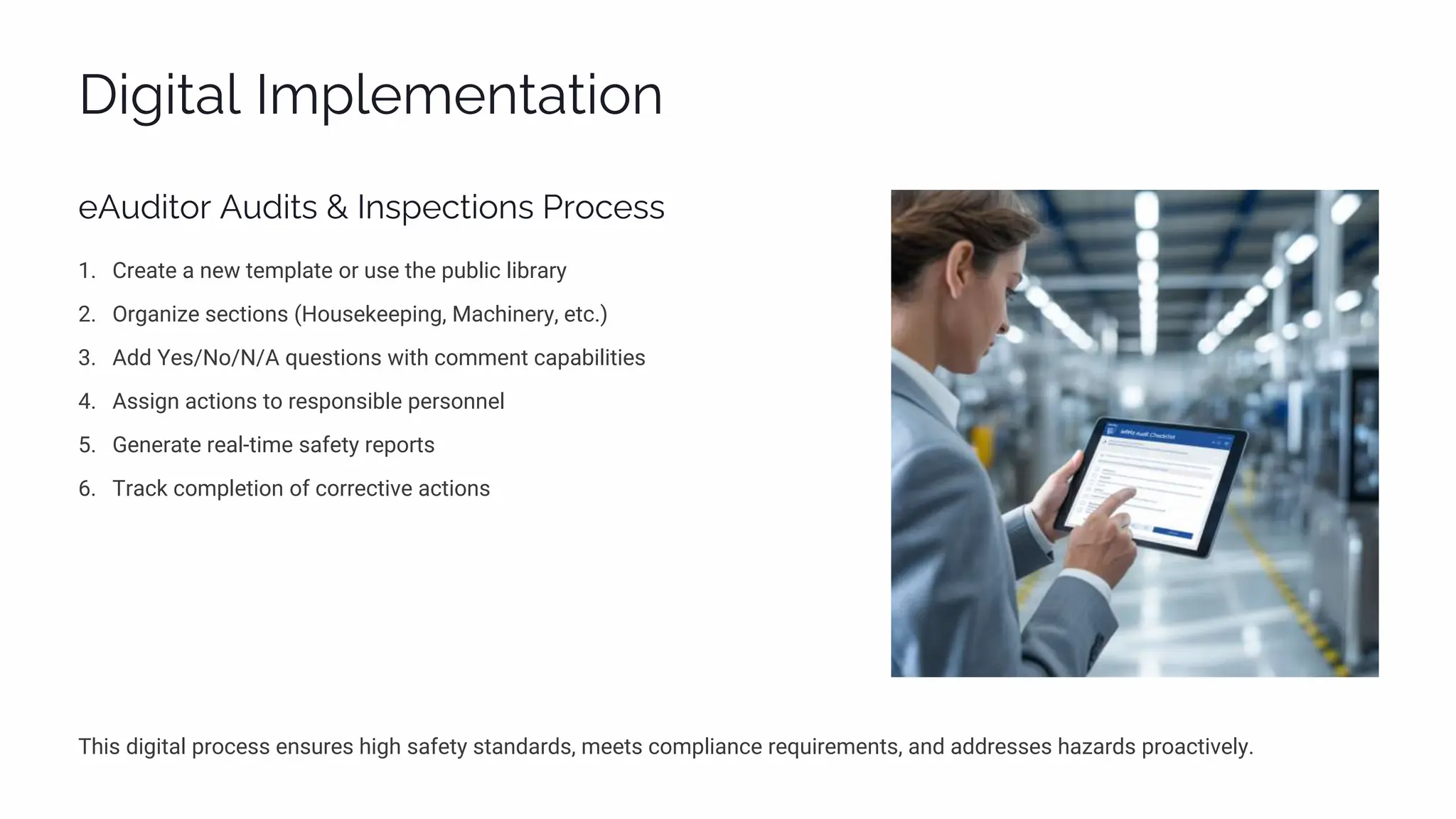 Manufacturing Safety Audit Checklist With Eauditor Audits Inspections